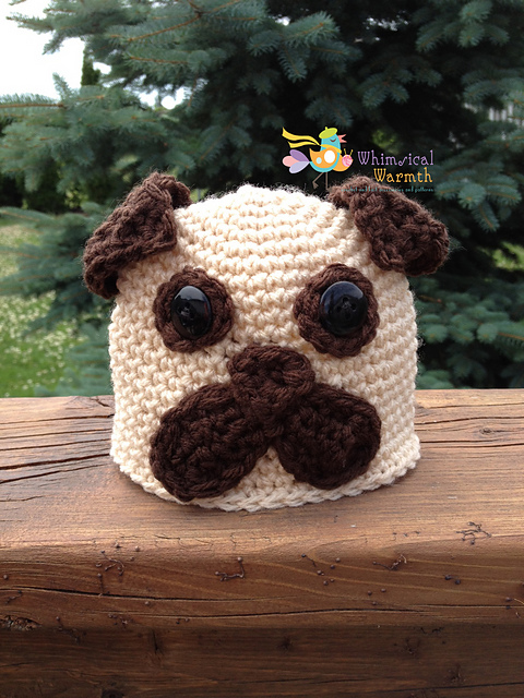 Ravelry: Pudgy Pug Hat pattern by Whimsical Warmth