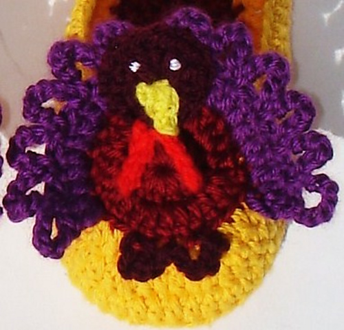Ravelry: Turkey Thanksgiving booties pattern by Liana Graham