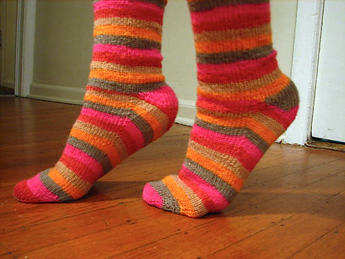 Ravelry: Fingering Toe-Up Magic Loop Socks pattern by Liat Gat