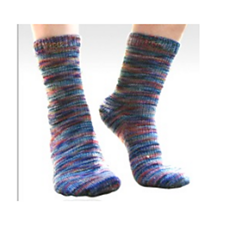Ravelry: Beginner Fingering Top-Down Magic Loop Socks pattern by Liat Gat
