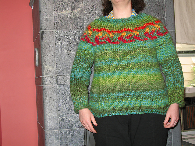 Ravelry: JWS Top Down Yoked Percentage Sweater pattern by Joan Scoggin