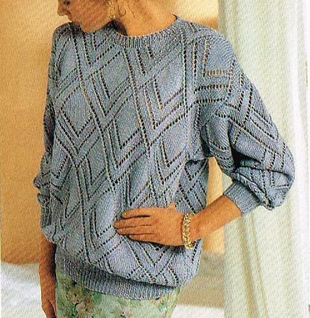Ravelry: # 10 Ajourmusterpulli in Flieder pattern by Sabrina Magazine