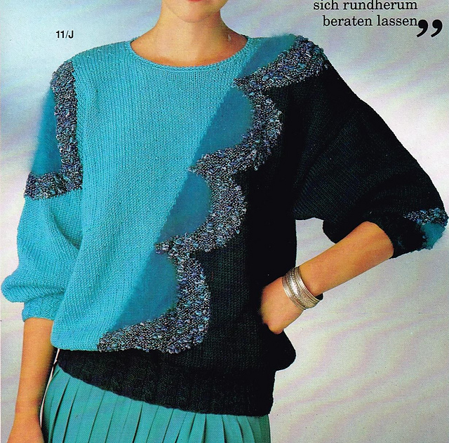 Ravelry: Pulli in Marine und Türkis pattern by Christina Design