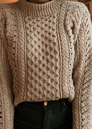 Ravelry: Vintage Cabled Sweater pattern by Lillian Olson