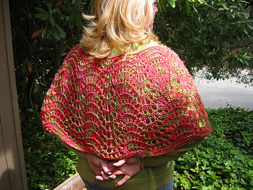 Ravelry: # 251 Easy Lace Poncho pattern by Diane Soucy