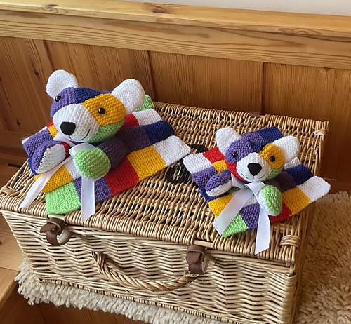 Ravelry: Knitted Square Bear Lovey pattern by Linda Morris Tomlin