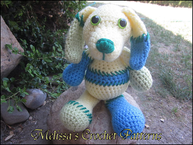 Ravelry: Patrick the Patchwork Puppy pattern by Melissa's Crochet Patterns