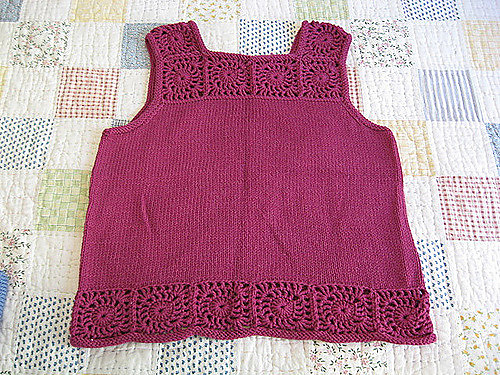 Ravelry: Top with Crochet Motifs pattern by Lisa Doherty