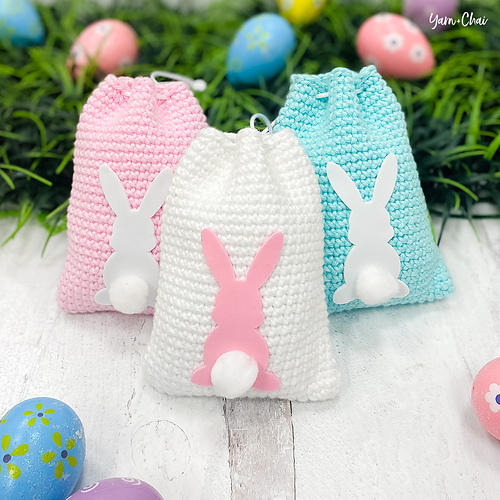 Ravelry: Easter Bunny Treat Bag pattern by Rebecca Langford