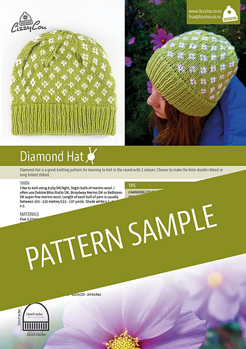 Ravelry: Diamond Hat pattern by LizzyLou Knits