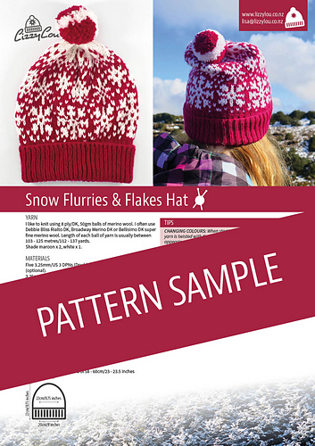 Ravelry: Snow Flurries & Flakes Hat pattern by LizzyLou Knits