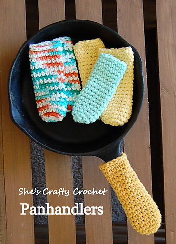Ravelry: Panhandler's pan handle cover pattern by She's Crafty Crochet