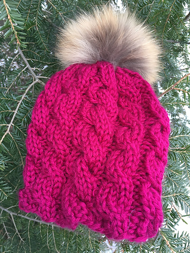 Ravelry: Faux Bulky Cable Hat pattern by Lisa Robtoy