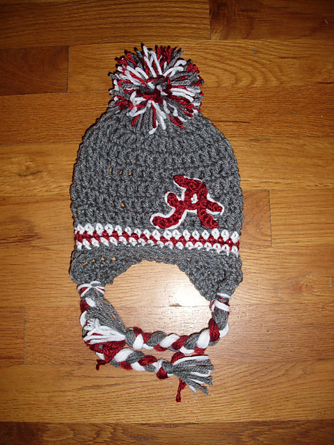 Ravelry: Alabama Crimson Tide Beanie pattern by Knick Knack Krafty Shack