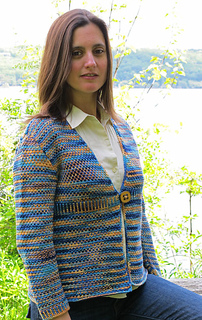 Ravelry: #412 Chris Linen Stitch Jacket pattern by Rebecca Hatcher