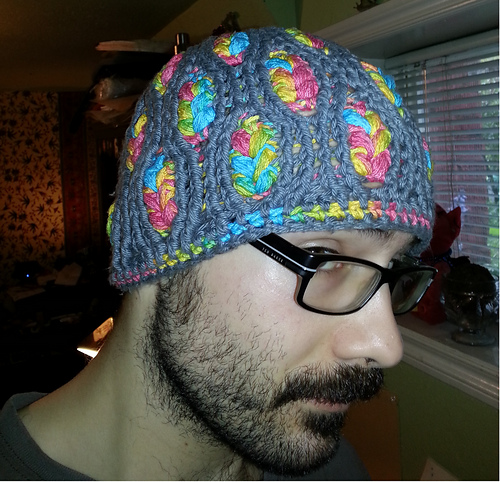 Ravelry: Rainbow Wheat Stitch Beanie pattern by Alex Luce