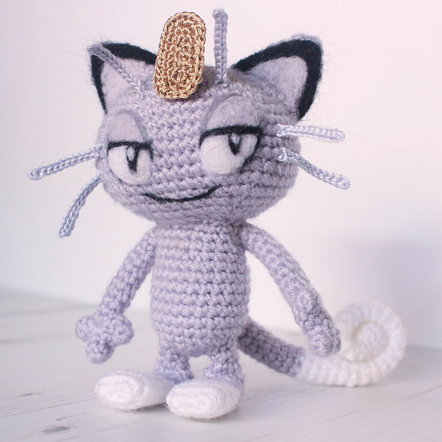 Ravelry: Alola Meowth Pokemon Amigurumi pattern by Cathrine Johansson