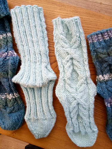Ravelry: Wheatsheaf Aran Socks pattern by Loraine Birchall