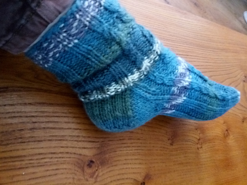 Ravelry: Wheatsheaf Aran Socks pattern by Loraine Birchall