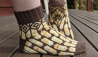 Ravelry: Nature Framed Socks pattern by Lorraine Rayson