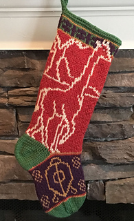 Ravelry: Christmas Giraffe Stocking pattern by Darlene Swaim