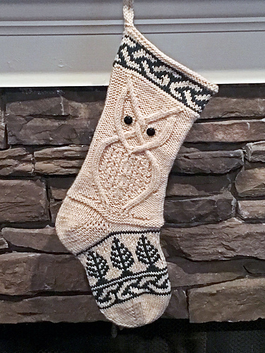 Ravelry: Celtic Owl Stocking pattern by Darlene Swaim