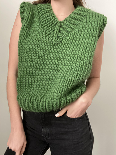 Super quick bulky vest : r/knitting