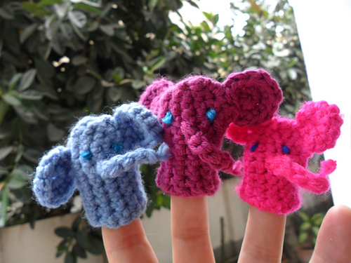 Ravelry: Ellie the Elephant Finger Puppet pattern by Jenn Lovecurry