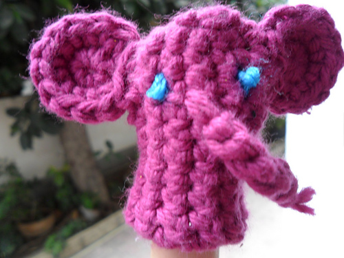 Ravelry: Ellie the Elephant Finger Puppet pattern by Jenn Lovecurry