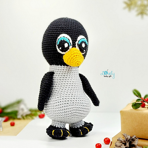 Ravelry: Amigurumi Penguin with Pom Pom Hat and Scarf pattern by ...