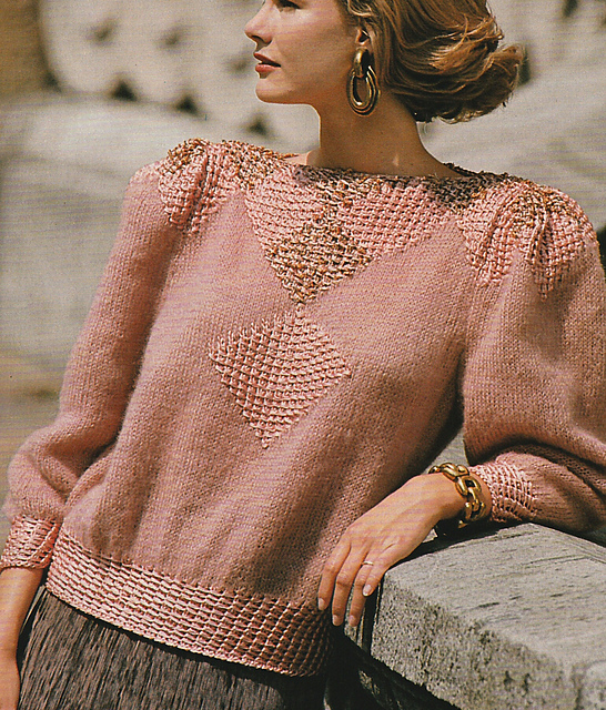 Ravelry: # 19 Sweater with Diamonds pattern by Sandra Magazine