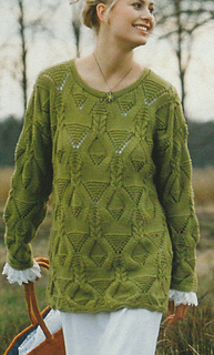 Ravelry: # 22 Pull à motif torsadé-ajouré en vert pattern by Sabrina ...