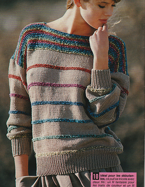Ravelry: # 10 Pull brun à rayures pattern by Sandra Magazine