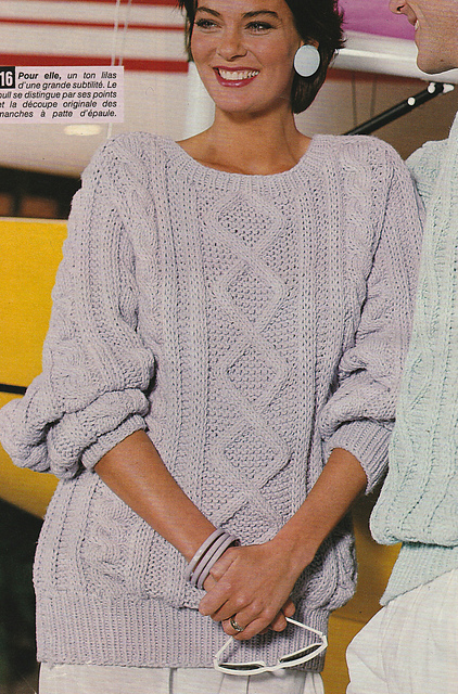 Ravelry: # 16 Pull losanges et torsades pattern by Sandra Magazine