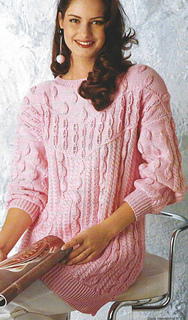 Ravelry: # 11 Pull rose à torsades pattern by Brigitte Appel