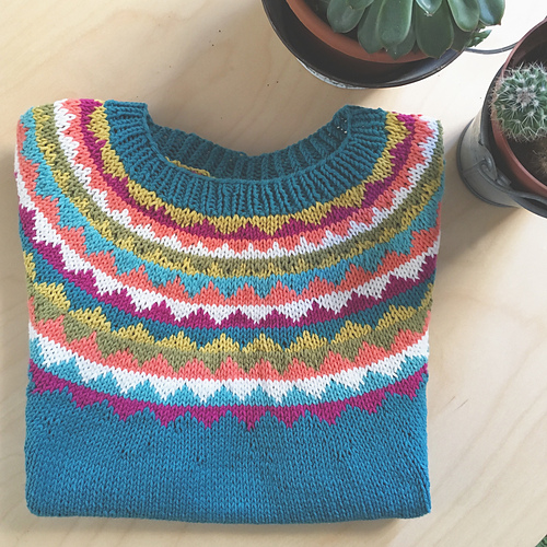 Ravelry: triangles pullover pattern by Lucía Ruiz de Aguirre