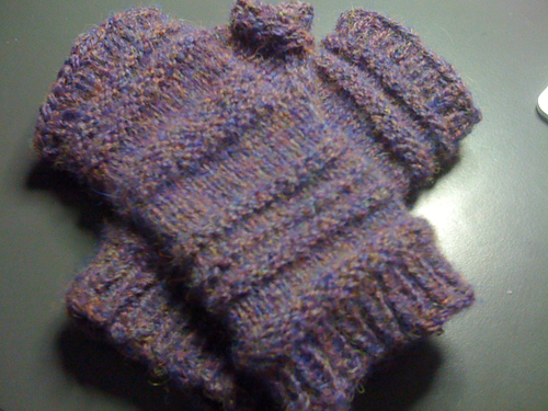 Ravelry: Wringed Wristlets pattern by Nicola Fern