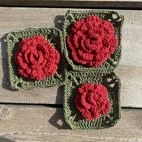 Ravelry: Roses Granny Squares pattern by Anna Lisek