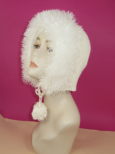 Ravelry: Faux Fur Trim Garter Stitch Bonnet Hat pattern by Christine Grant