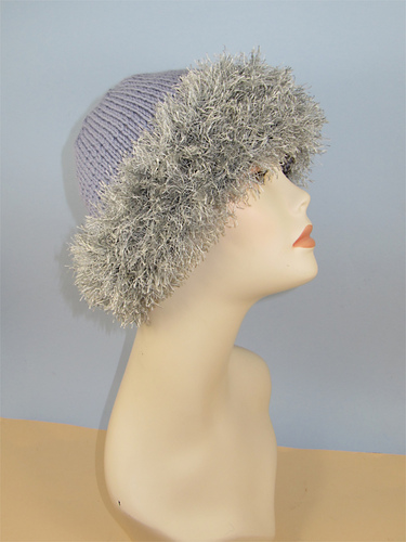 Ravelry: Faux Fun Fur Trim Beanie Hat pattern by Christine Grant