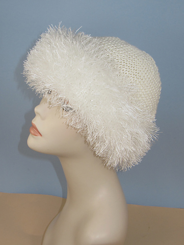 Ravelry: Faux Fur Trim Garter Stitch Beanie Hat pattern by Christine Grant