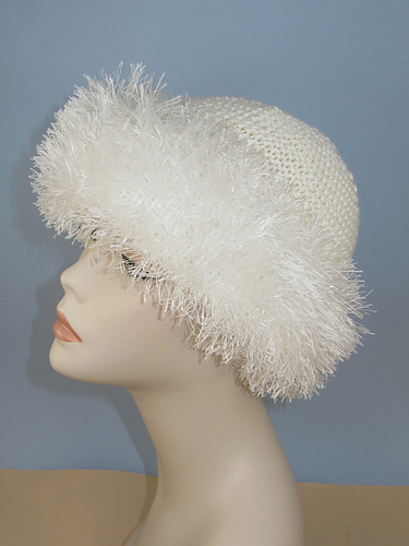 Ravelry: Faux Fur Trim Garter Stitch Beanie Hat pattern by Christine Grant