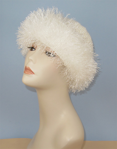 Ravelry: Faux Fur Trim Garter Stitch Beanie Hat pattern by Christine Grant