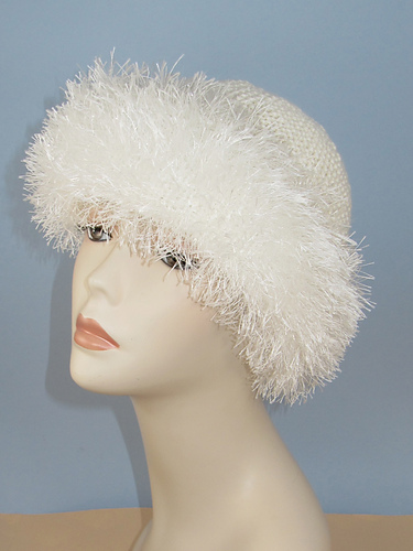 Ravelry: Faux Fur Trim Garter Stitch Beanie Hat pattern by Christine Grant