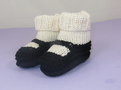 Ravelry: Baby 2x2 Rib Cuff Sock and Slipper Booties pattern by ...