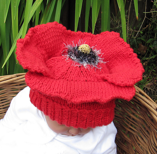 Ravelry: Baby Poppy Beanie pattern by Christine Grant