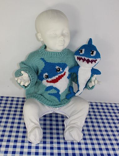 Ravelry: Baby and Toddler Shark Sweater and Toy pattern by Christine Grant