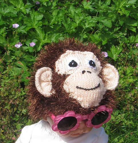 Ravelry: Baby Monkey Beanie Hat pattern by Christine Grant