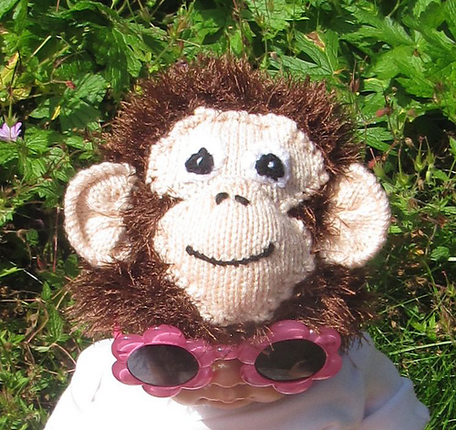 Ravelry: Baby Monkey Beanie Hat pattern by Christine Grant