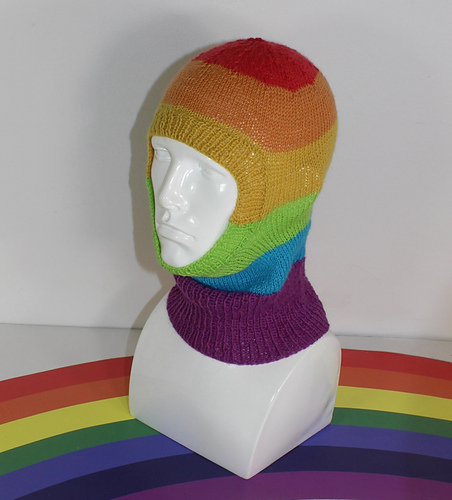 Ravelry: Rainbow 4Ply Balaclava Circular pattern by Christine Grant